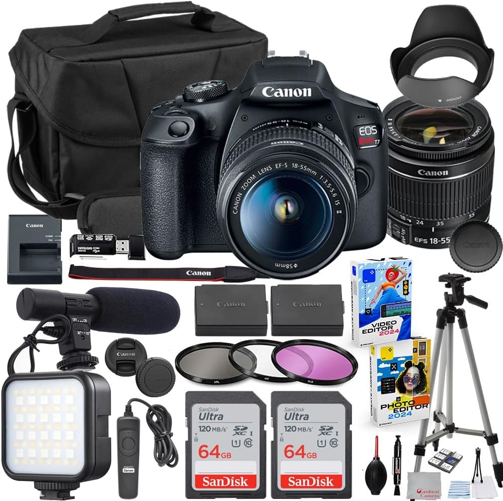 Amazon.com : Canon EOS Rebel T7 DSLR Camera with 18-55mm Lens Bundle ...