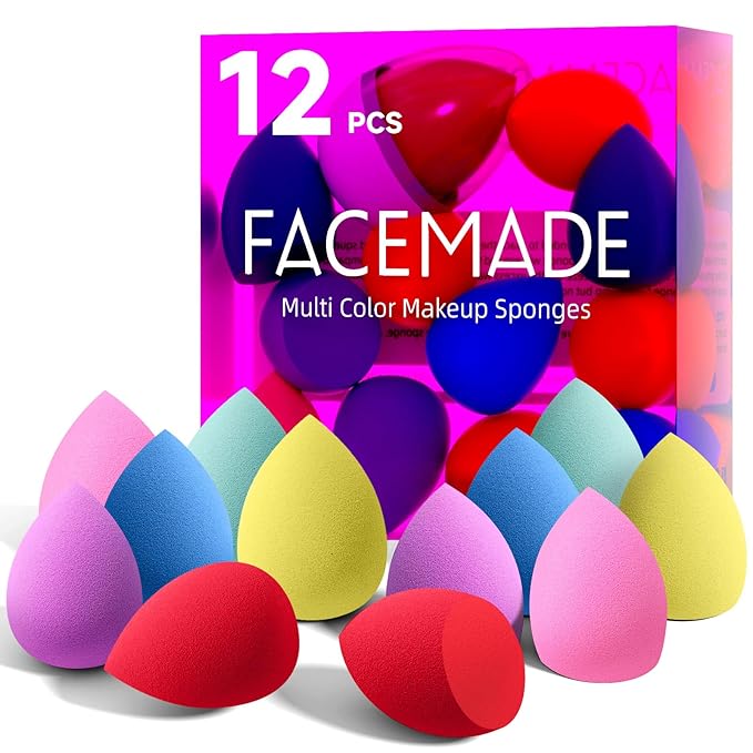 Amazon.com : FACEMADE 12 PCS Makeup Sponge Set and 1 Sponge Holder ...