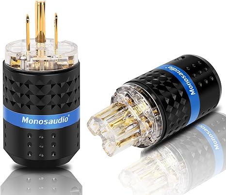 Amazon.com: Monosaudio HiFi Power Plug Pure Copper 15A/125V 10A/250V ...