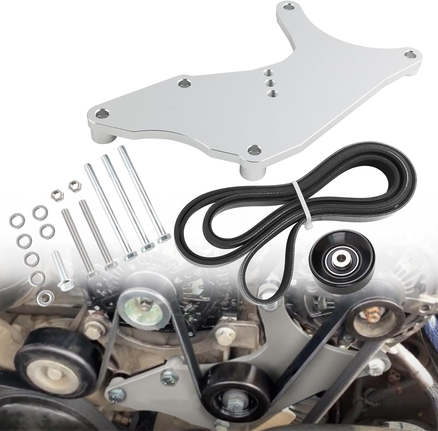 Amazon.com: VVORHSBELL LS Truck Dual Alternator Bracket Kit Compatible ...