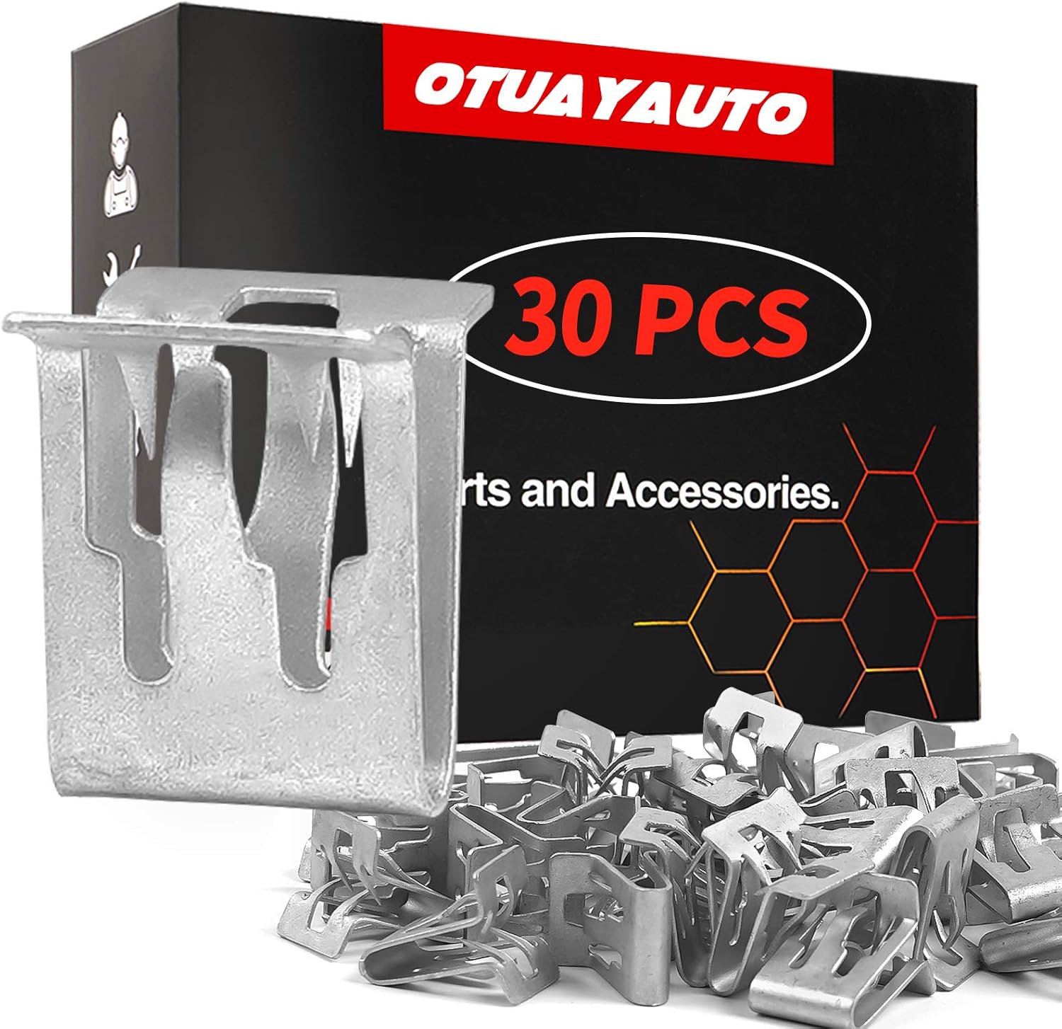 Amazon.com: OTUAYAUTO 30Pcs 15748479 Metal Grill Clips - for 1994-2017 ...