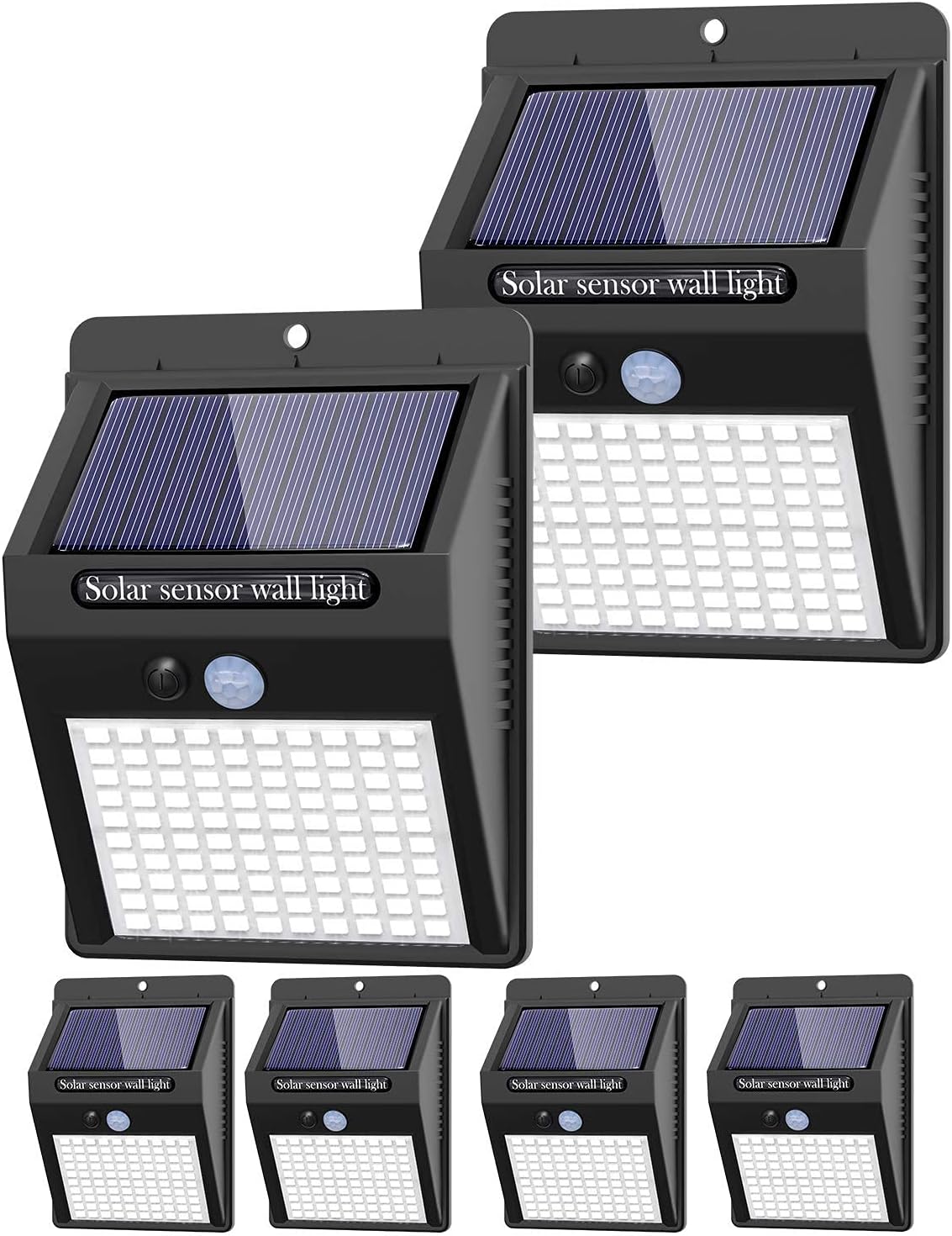 6 Pack Solar Lights Outdoor, 3 Modes/100LED Solar Security Lights ...