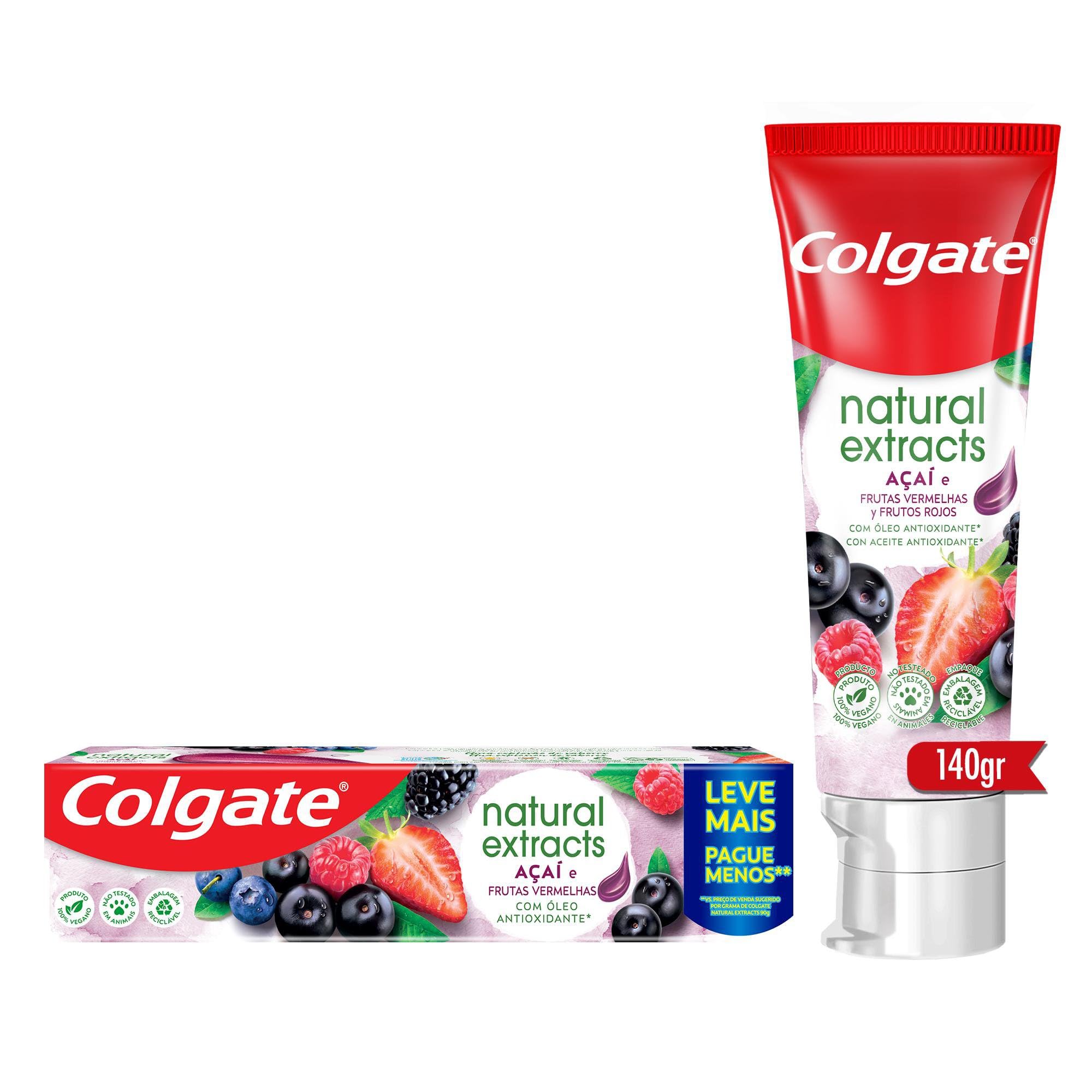 Colgate Creme Dental Natural Extracts Açaí E Frutas Vermelhas Tamanho ...