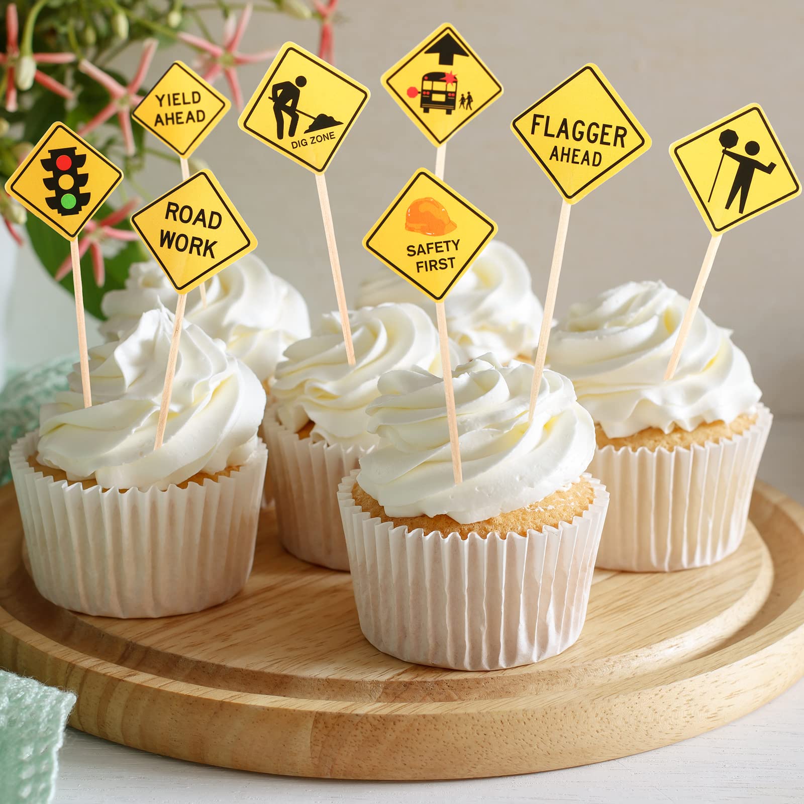 Construction Birthday Cake Cupcakes Construction Cupcake Toppers Set