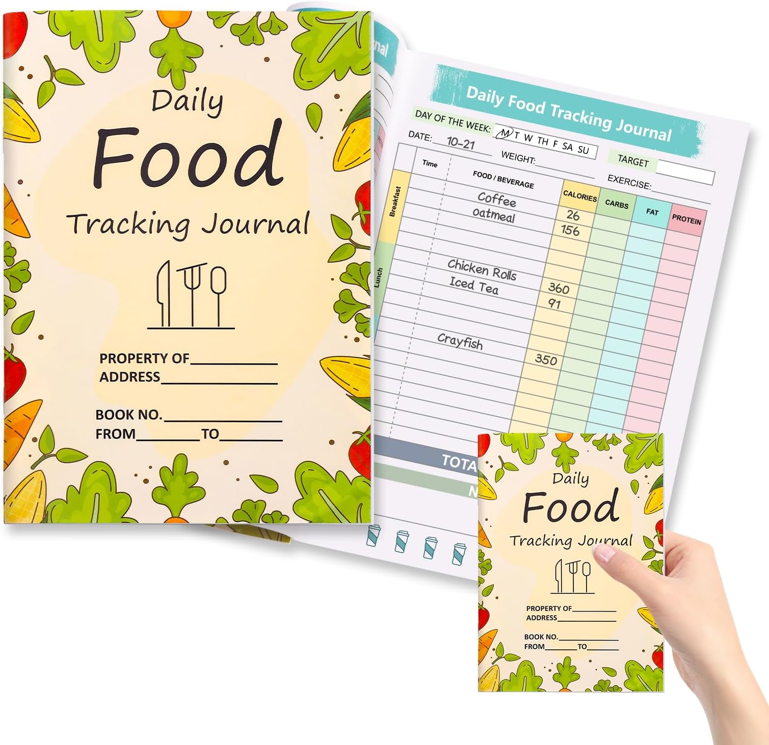 Amazon.com: 1 Pcs Food Journal Diary 5.8×8.3 inch Food Tracker Journal ...