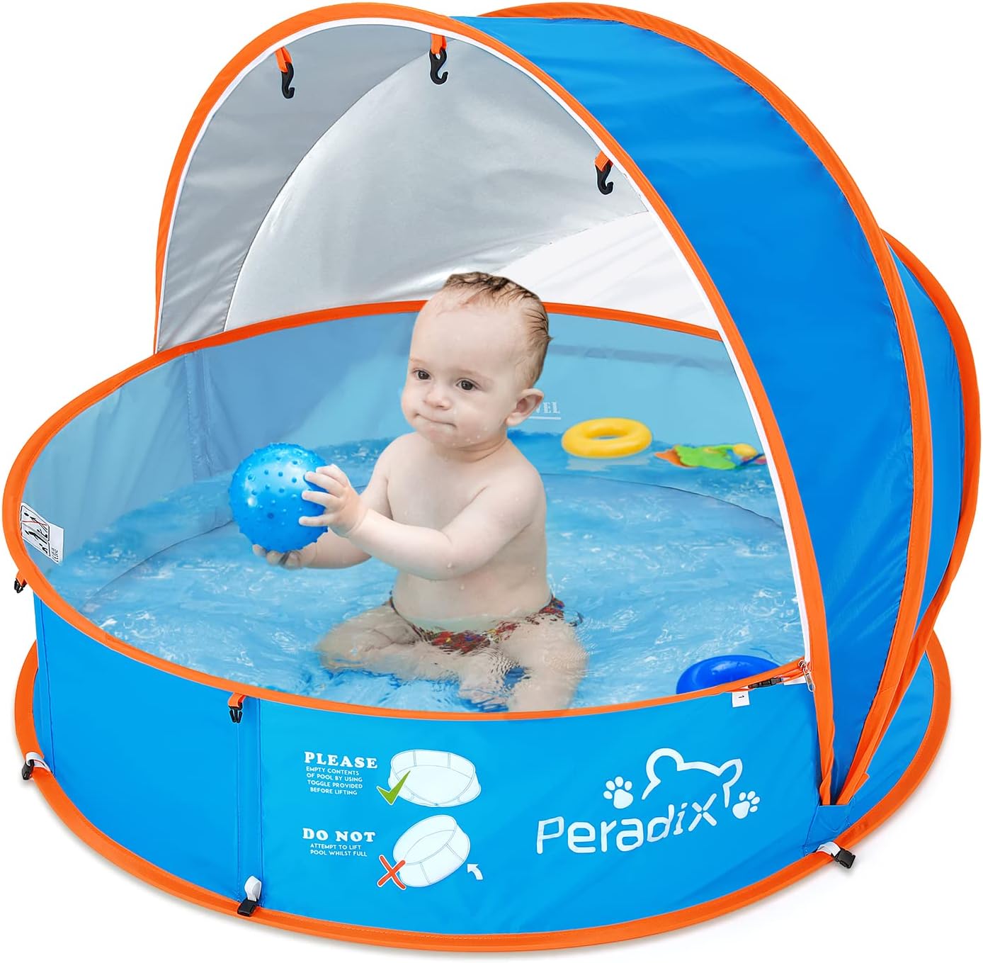Amazon.com: Baby Beach Pool | 2-in-1 Kiddie Pool and Beach Blanket ...