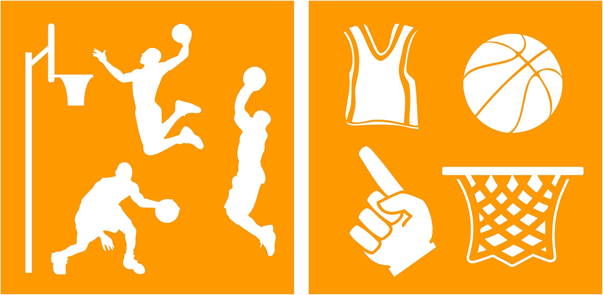 Amazon.com : Auto Vynamics - STENCIL-BASKETBALL-10 - Basketball ...