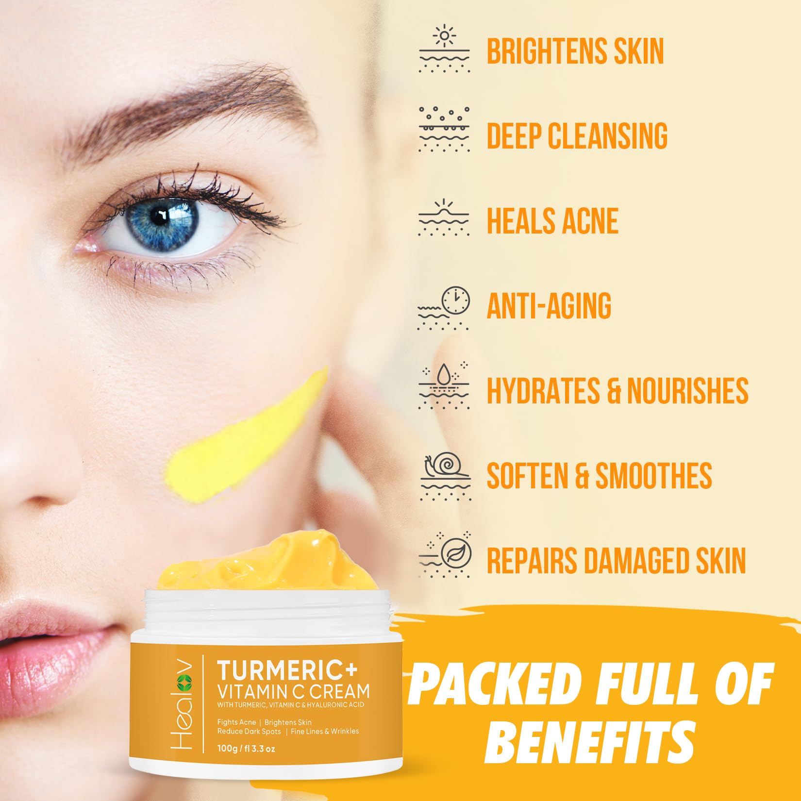 Snapklik.com : Turmeric Cream For Skin Brightening - All Natural Face ...