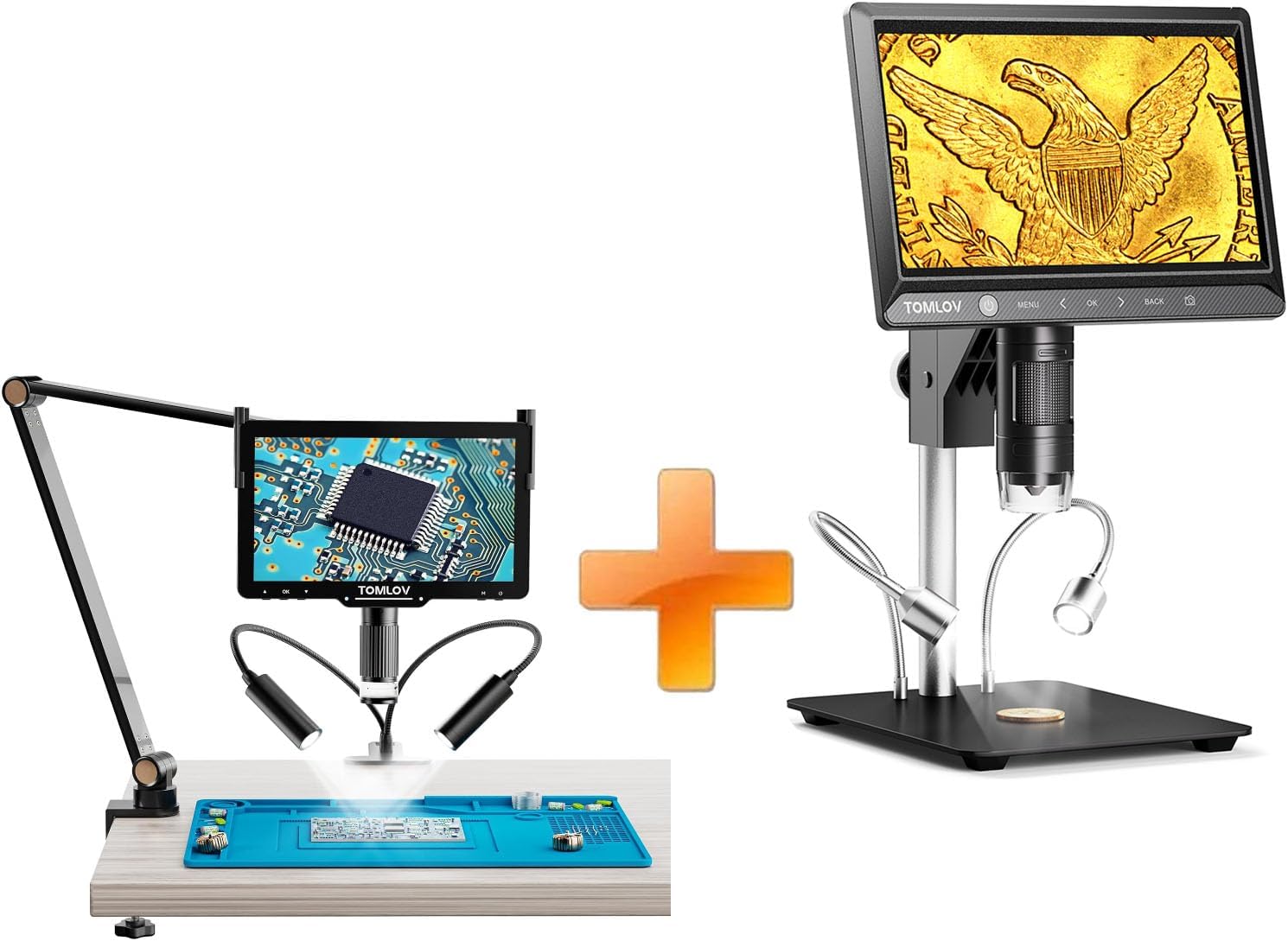 Amazon.com : TOMLOV DM702 10.1" Digital Microscope, Coin Microscope ...