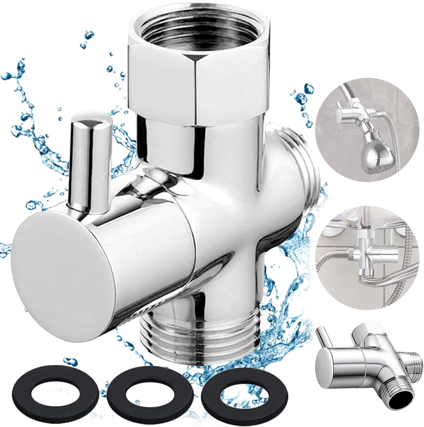 Deviatore Doccia 3 Vie G 1/2", Deviatore Rubinetto Colonna 3 Vie ...