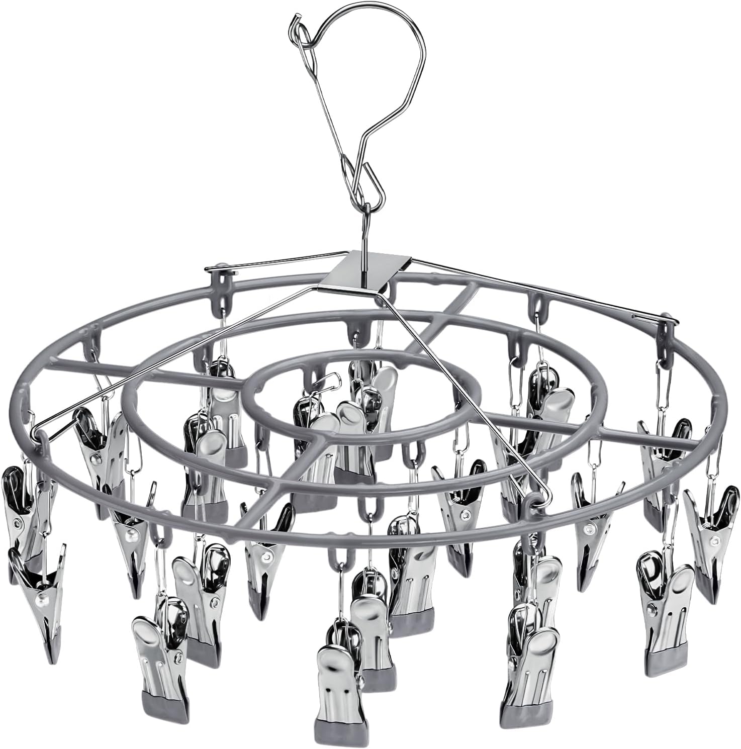 Amazon.com: TVRTFQ 2 Pack Stainless Steel Sock Drying Rack with 80 ...