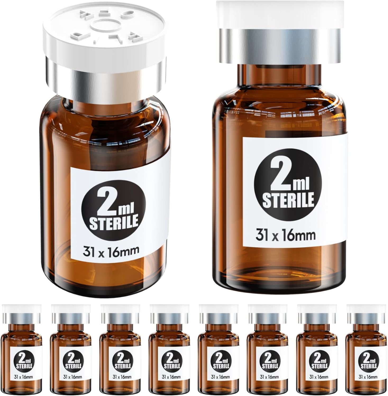 Amazon.com: Ks-Tek Sterile Empty Vials with Self Healing Injection Port ...