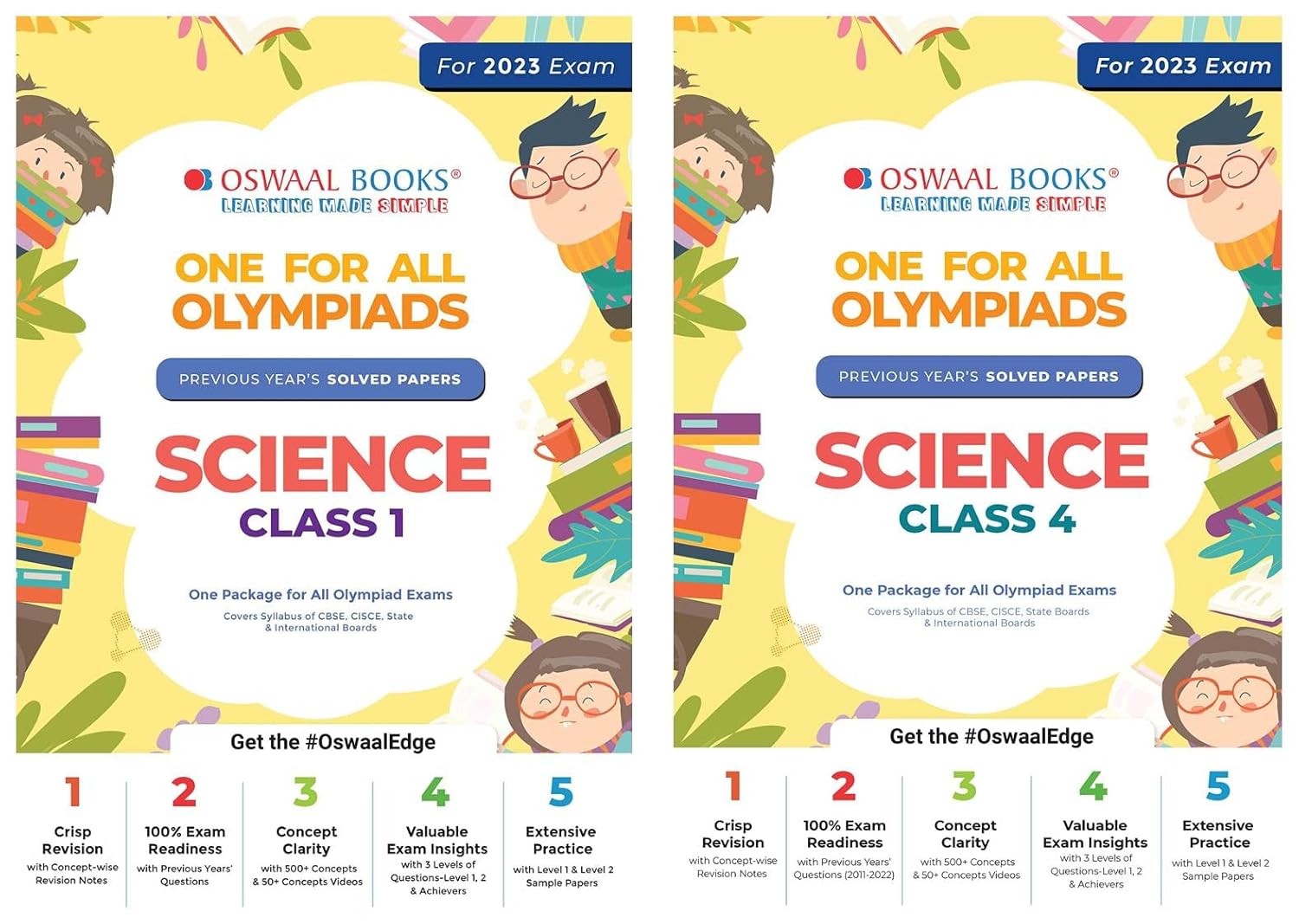 Buy Oswaal One For All Olympiad Previous Years' Solved Papers, Class-4 ...