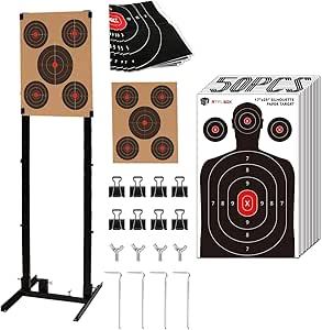 Amazon.com : Atflbox Shooting Target Stand with 10+50 pcs 17x25 Inch ...