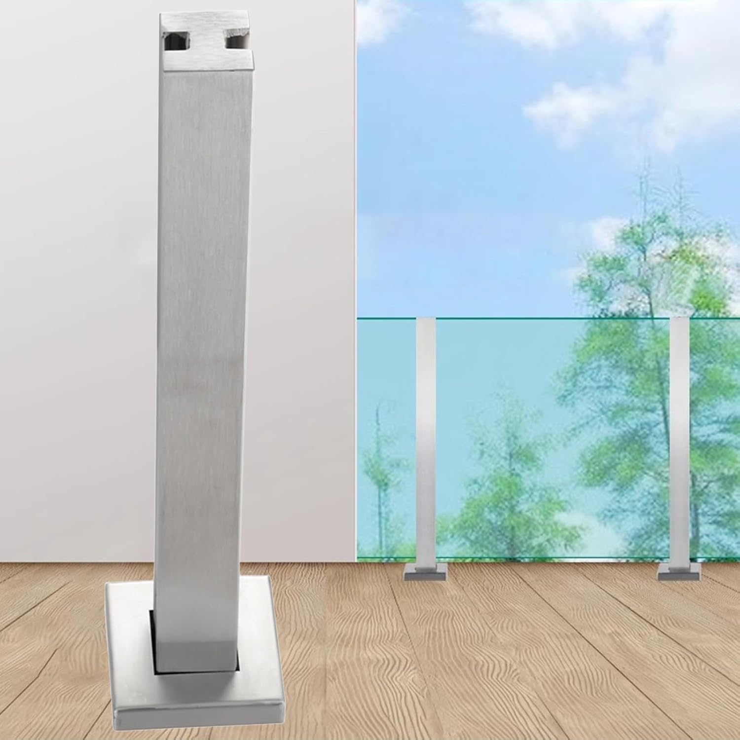 Amazon.com: LXLZYXSF Panels Guardrail Standoff, Stainless Steel Square ...