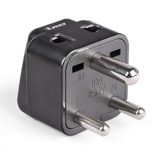 Orei US to India Converter Plug, Universal Adapter Plug India, USA, UK ...