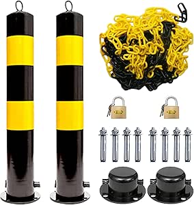 Amazon.com: Parking Posts,Traffic Cones 2 Pack,Parking Lot Barriers ...
