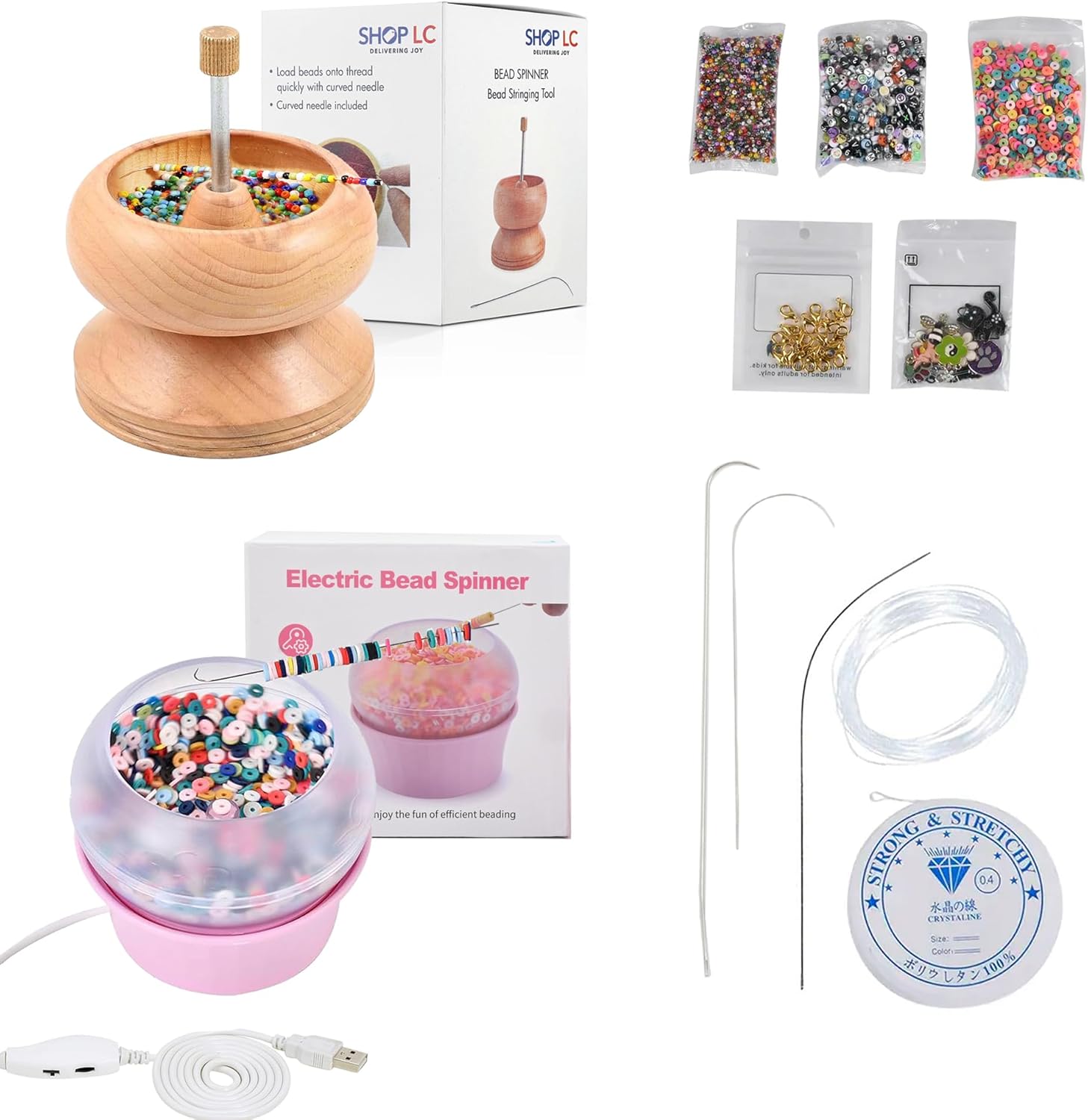 Amazon.com: Shop LC Bead Spinner Kit with 2 Big Eye Beading Needles ...
