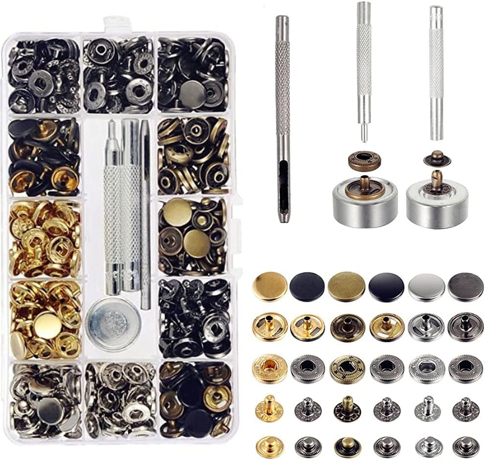 1/2 Inch Grommet Kit 120 Sets – 6 Colors Grommets Eyelets and 5 Pieces ...