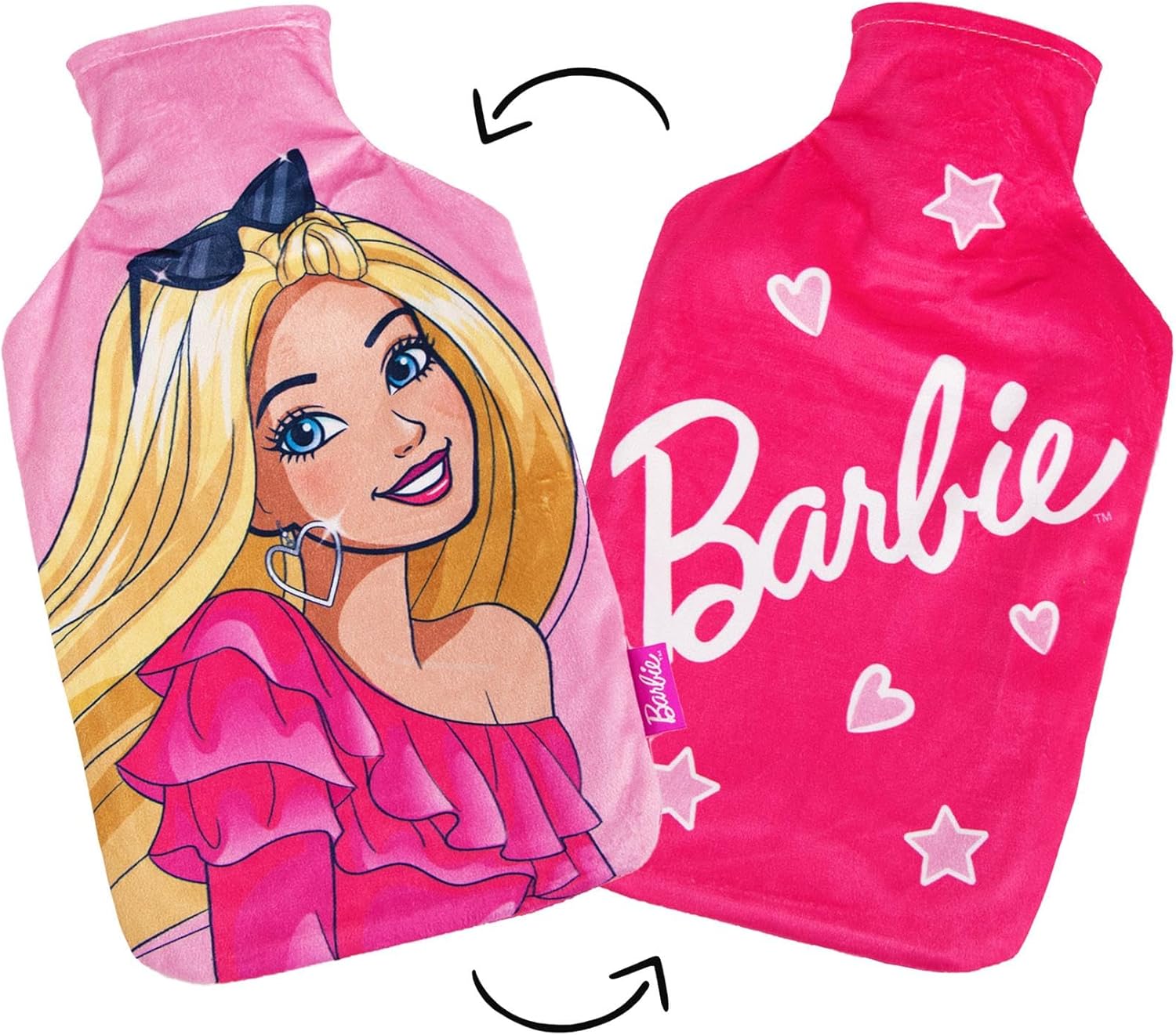 Disney Reversible Hot Water Bottles – Barbie Plush Cover – Natural ...