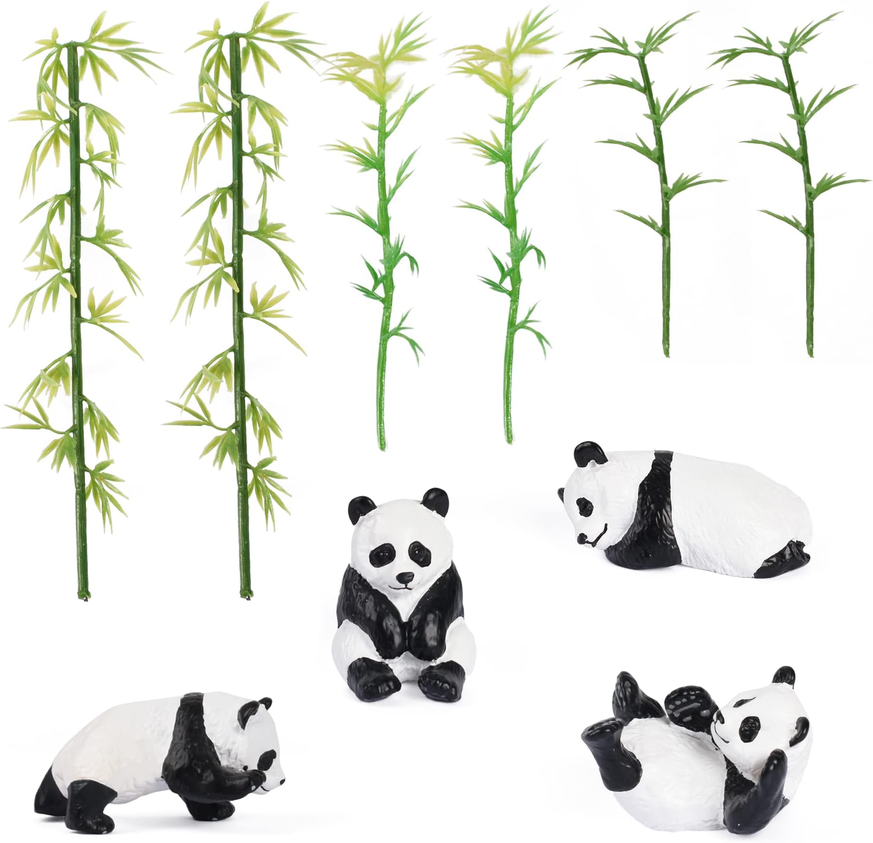 Amazon.com: VizGiz 8 Pack Chinese Panda Figurines Cute Pandas Figures ...