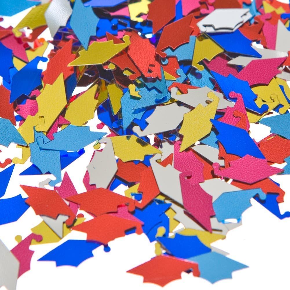 Amazon.com: 2 oz. (4 Bags of 0.5 oz.) Metallic Multicolor Graduation ...