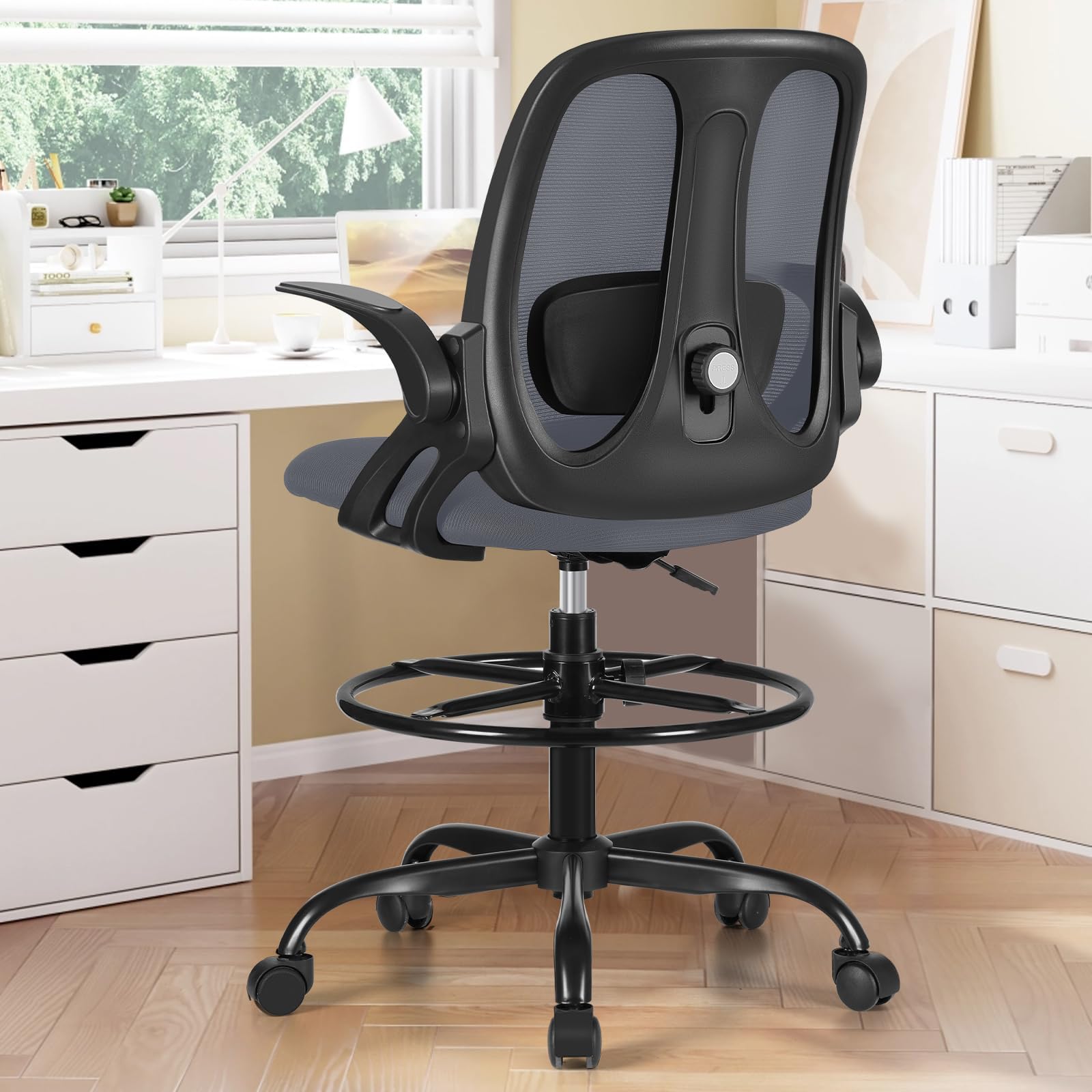 Amazon.com: Razzor Drafting Chair Tall Ergonomic Office Chair with ...