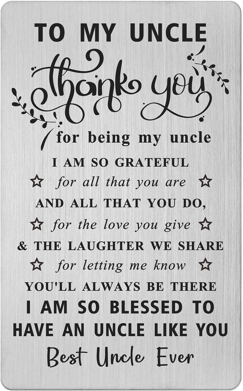 Amazon.com: LGQDYMZ Thank You Uncle Gifts - Uncle Birthday Gifts from ...