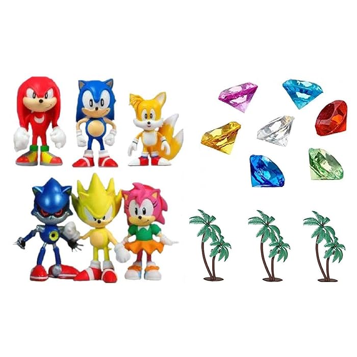 Buy Classic Sonic and Friends 15 Piece Figure Play Set Featuring Sonic ...