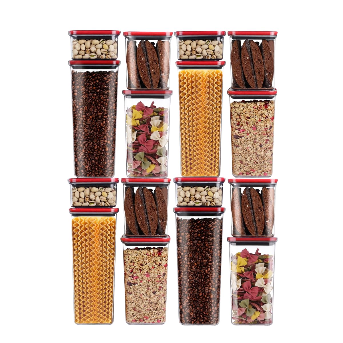 Snapklik.com : Neoflam 16 Set, Kitchen Pantry Airtight Smart Seal ...