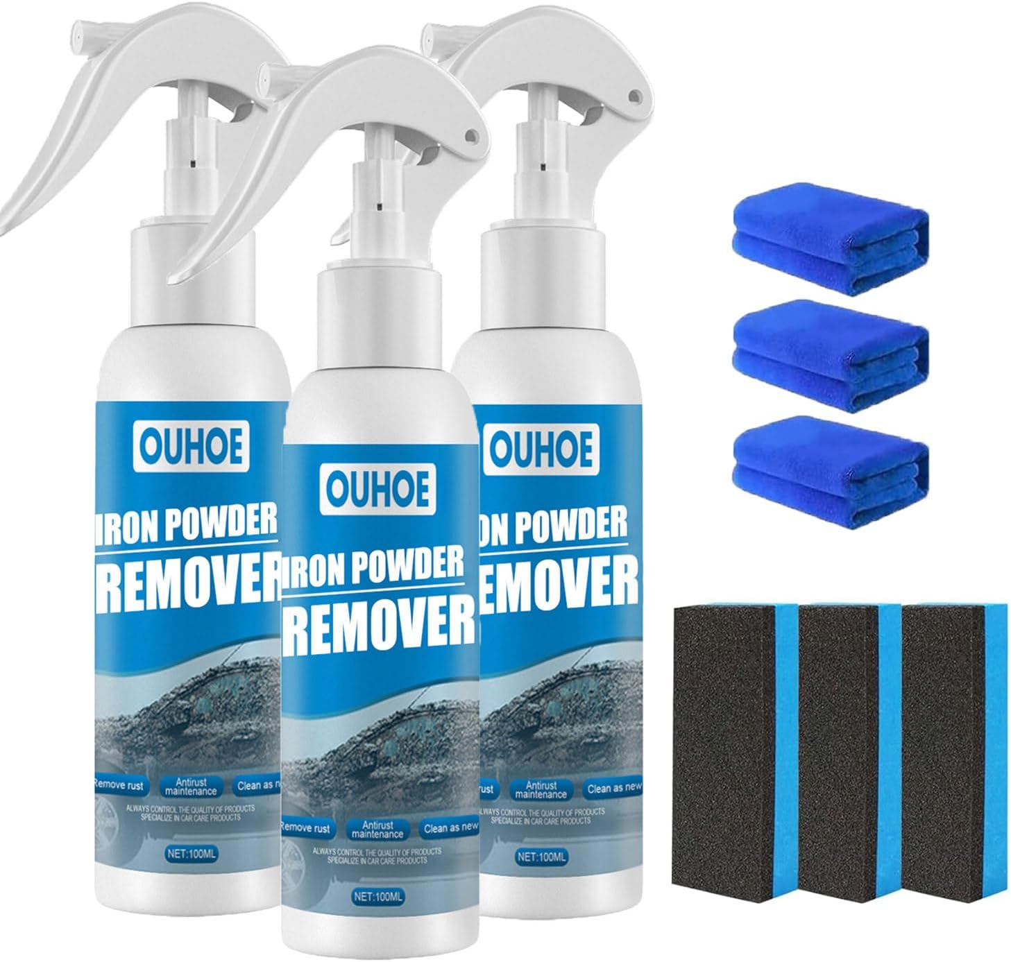 Amazon.com: FLEWSUN Ouhoe Iron Powder Remover,Rust Out Instant Remover ...