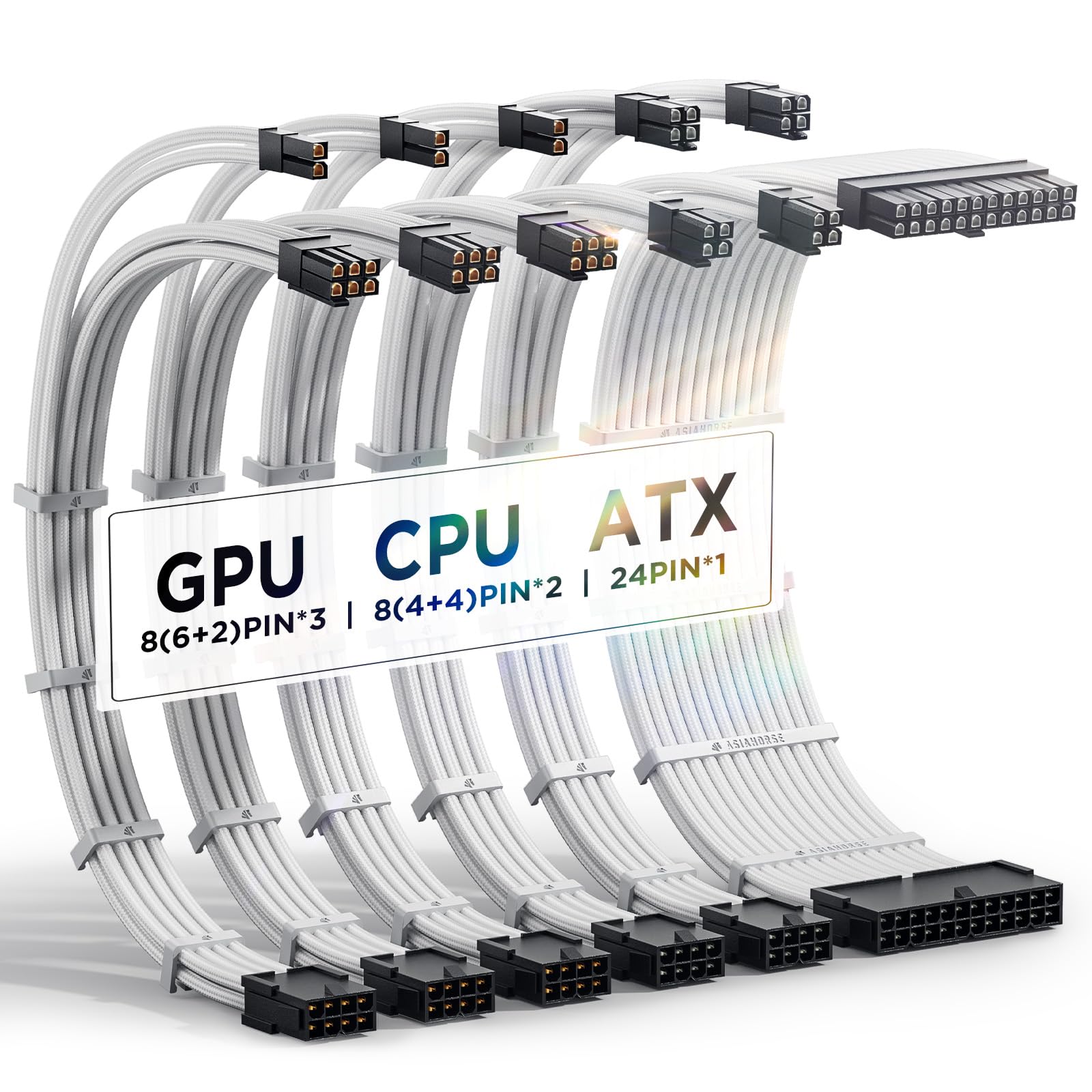 AsiaHorse Aktualisierung 16AWG Sleeved Cable Kit für PC/GPU/CPU, PSU ...