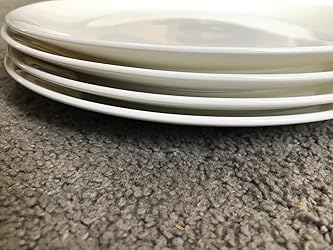 Amazon.com | nambe Skye Collection Ceramic Coupe Salad Plates | Set of ...