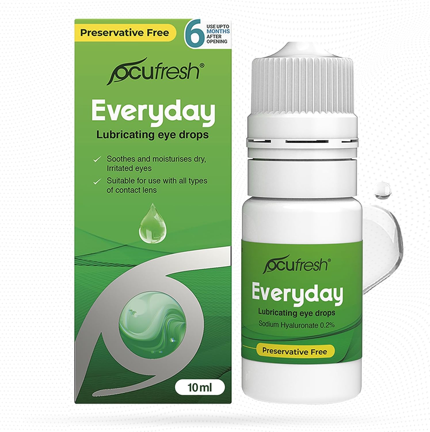 Ocufresh Everyday Eye Drops - Dry, Tired & Itchy Eye Treatment - Sodium ...
