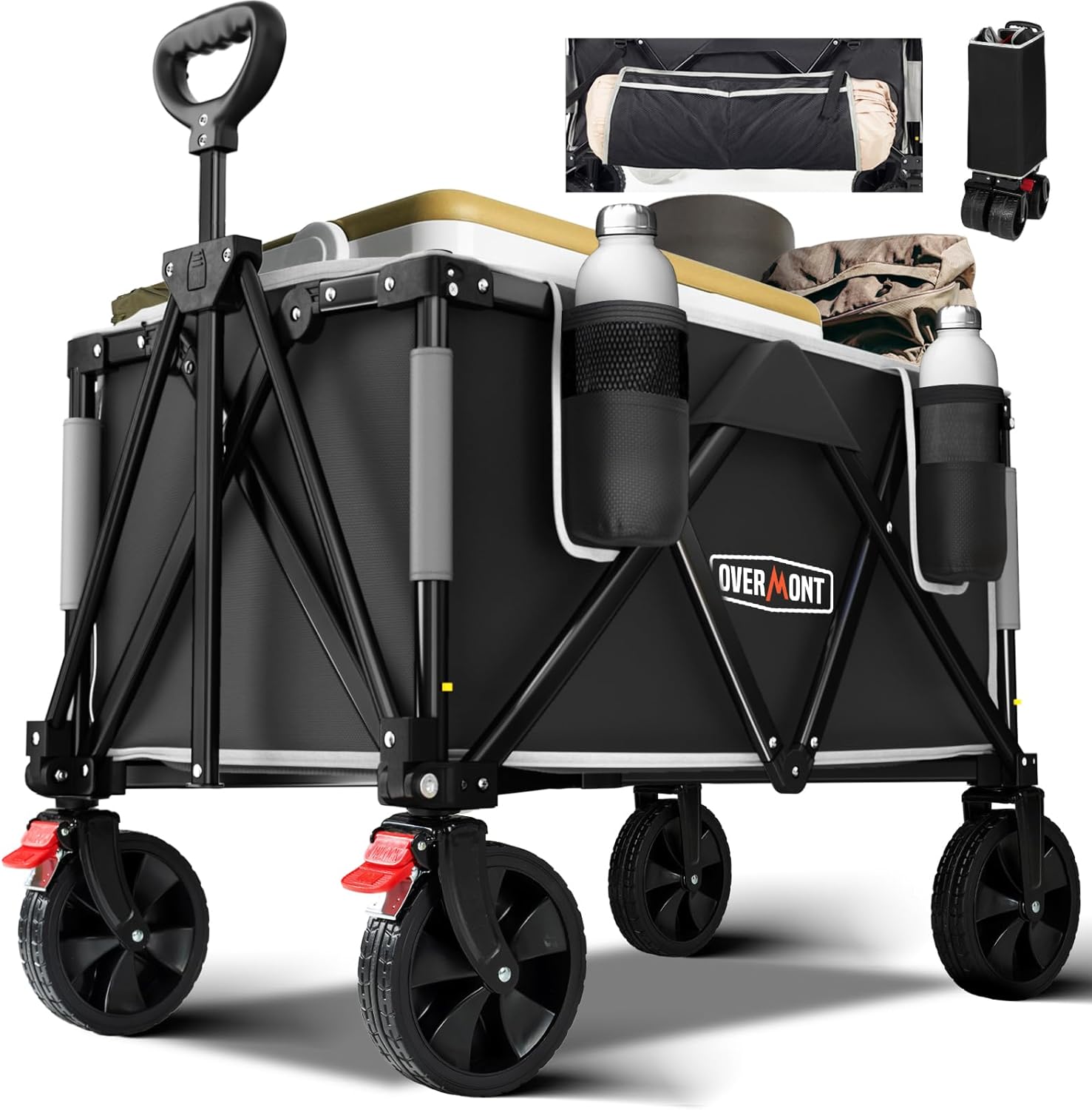 Overmont 150kg Festival Camping Trolley on Wheels - Heavy Duty Folding ...