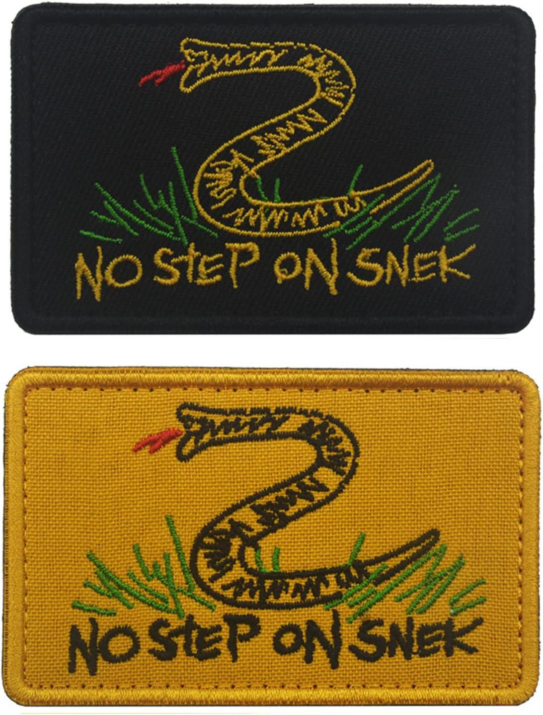 Amazon.com: 2 Pieces No Step On Snek Military Morale Patch Embroidery ...