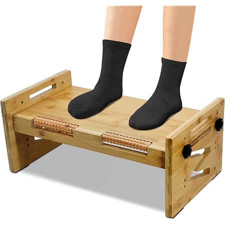 Amazon.com: StrongTek Wood Ergonomic Footrest - 4-Angle Adjustable Foot ...