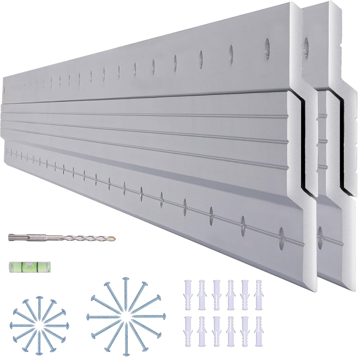 (41 inch) French Cleat Hanger Heavy Duty 500 Lbs Load, 2 Pairs Aluminum ...