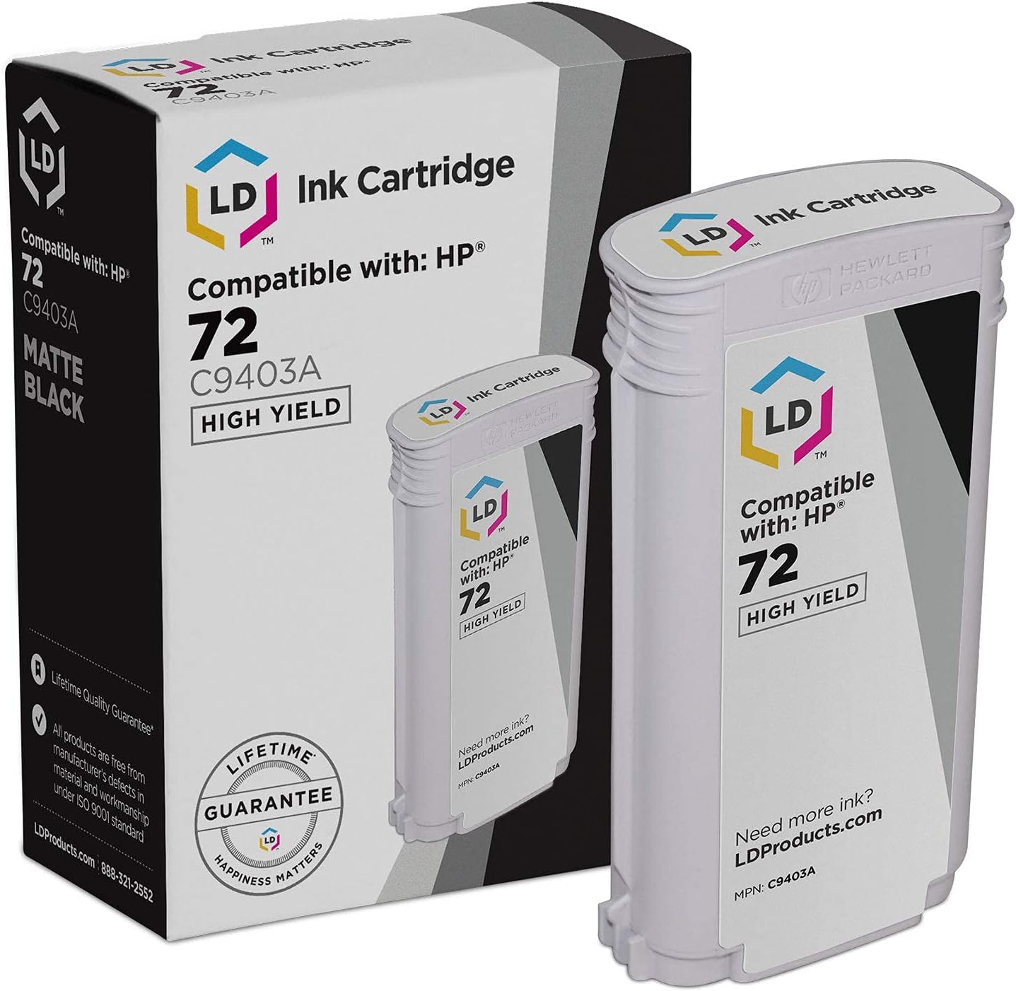 Amazon.com: LD Products Remanufactured Replacement for HP 72 Ink ...