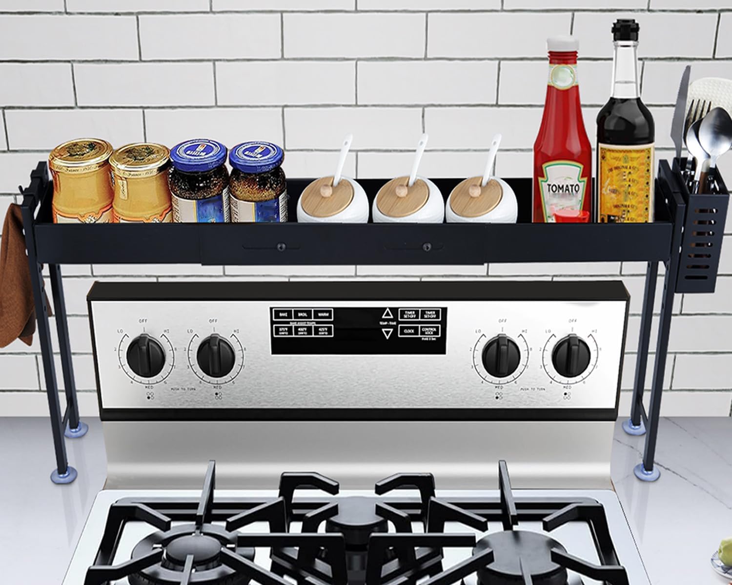 Amazon.com: Horynar Over Stove Spice Shelf for Kitchen Spice Rack ...