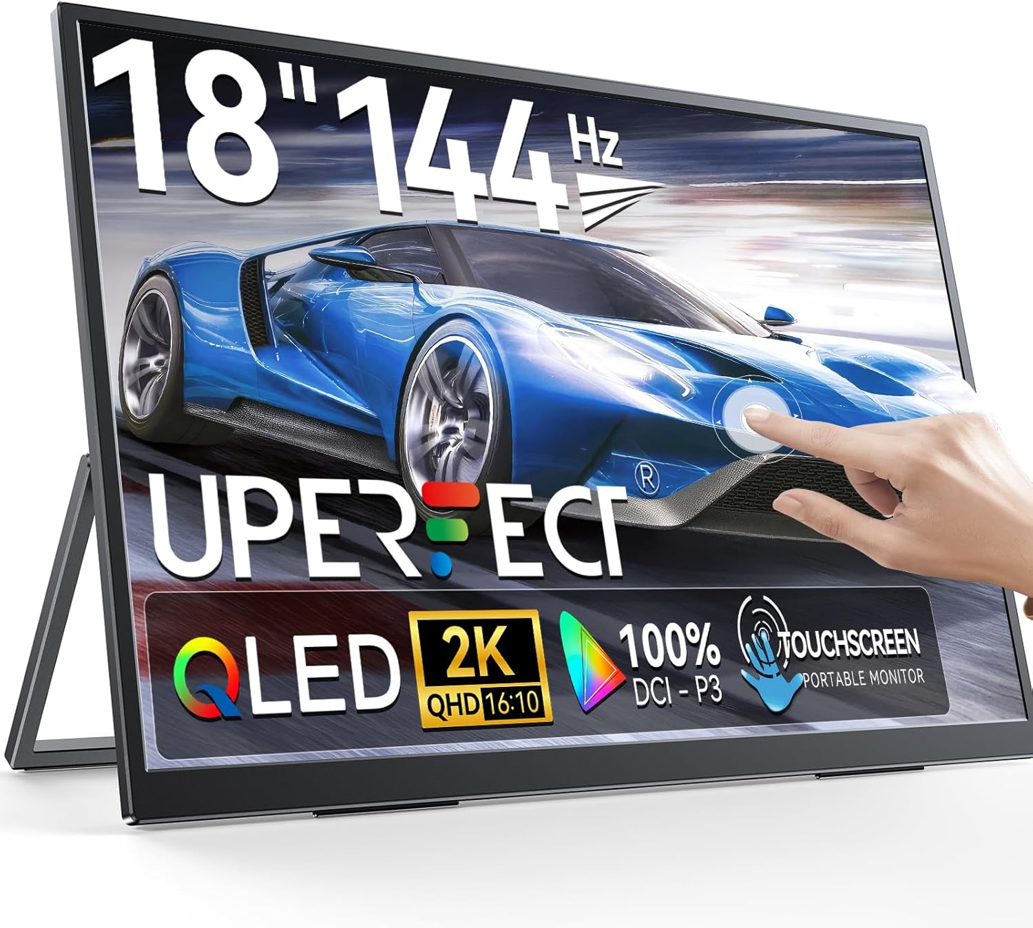 Amazon.com: UPERFECT 18" QLED Touchscreen Portable Monitor, 2K 2560× ...