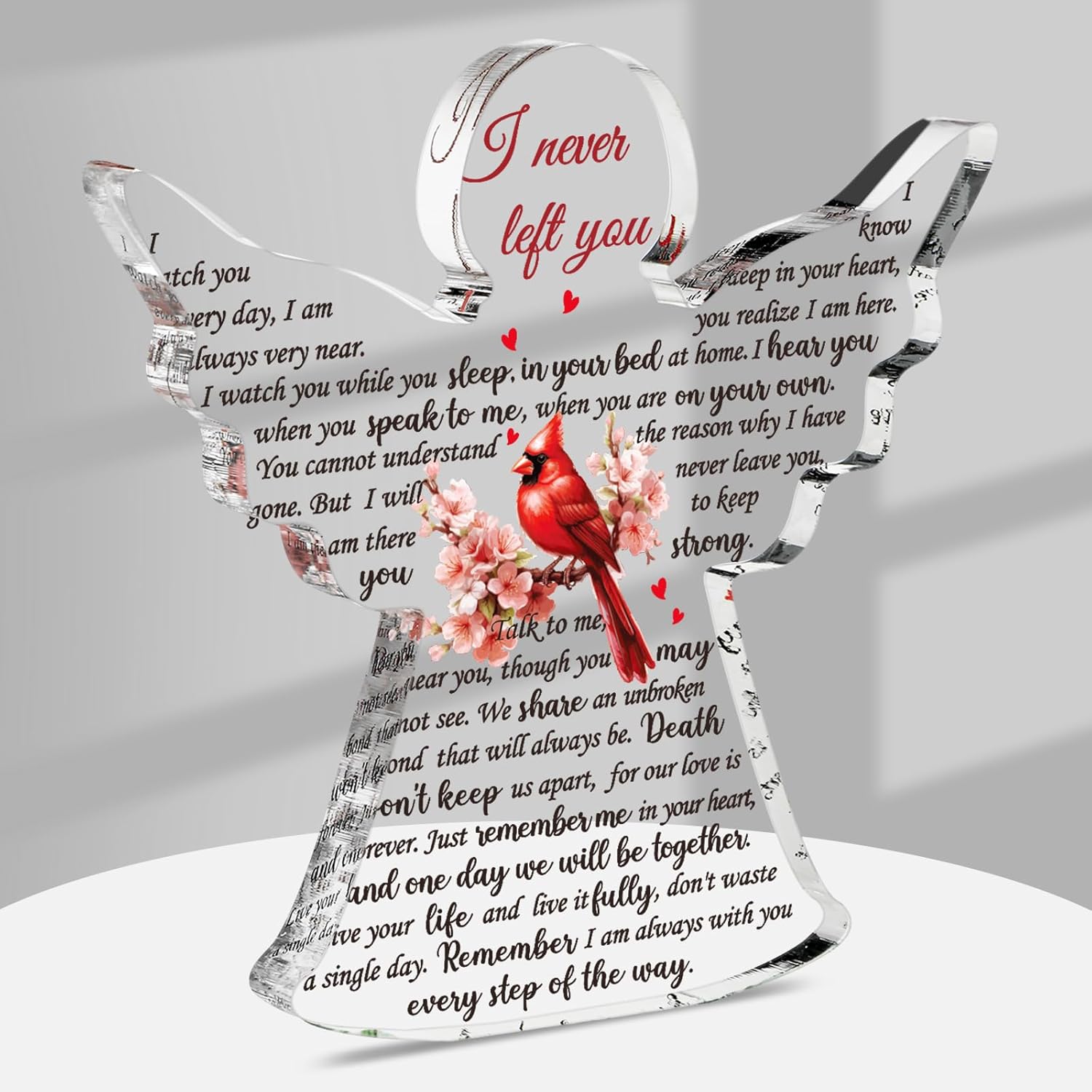 Amazon.com: Jetec Sympathy Bereavement Gift Angel Red Cardinal Acrylic ...