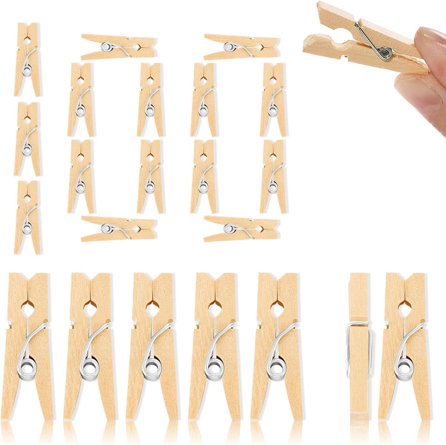 Papermania Wooden Natural Mini Pegs Pack Of 50, For Paper Craft ...