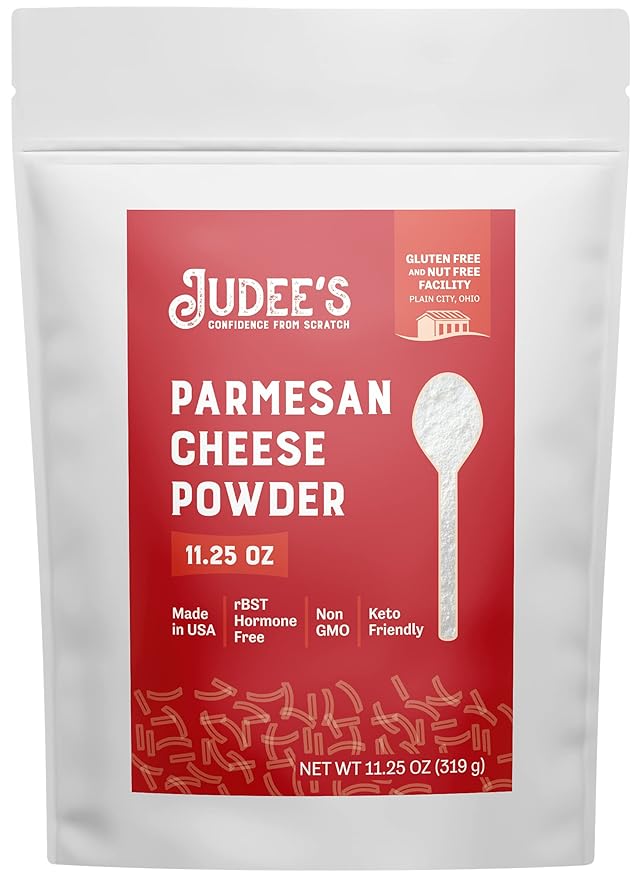Amazon.com: Judee's Gluten Free Parmesan Cheese Powder - Rich Savory ...