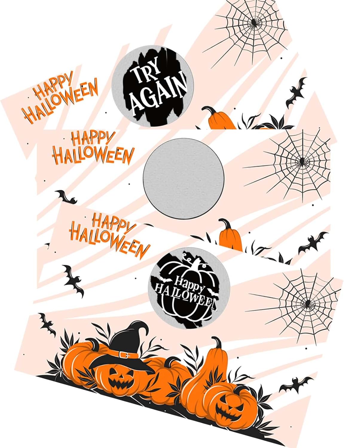 Amazon.com: Fbitey Pumpkin Halloween Scratch Off Cards, 50 Pcs Spooky ...