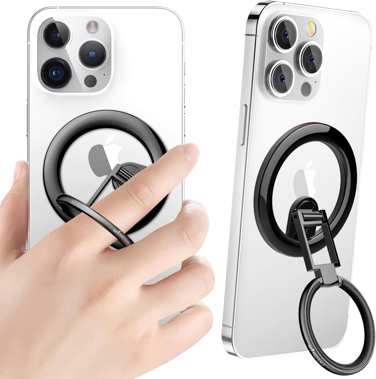 Amazon.com: MINDSKY Mag-safe Ring Holder Magnetic Phone Grip for iPhone ...