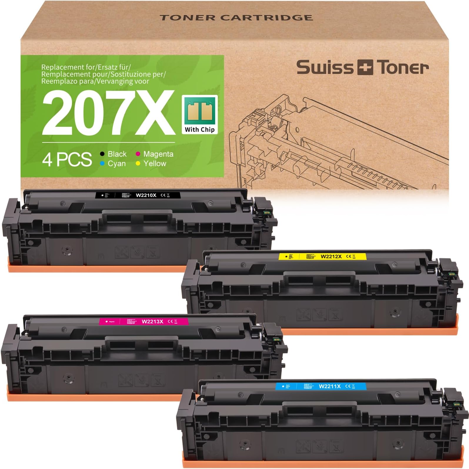 HP 207X W2211X Toner Cyan Grande Capacité Authentique pour HP Color ...