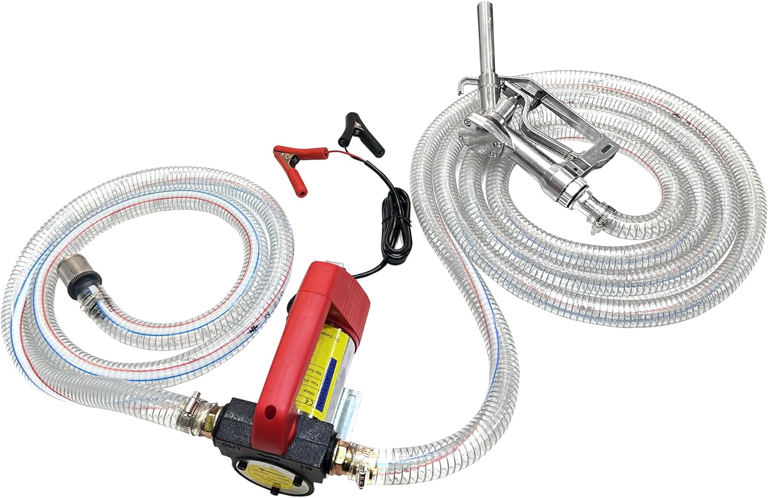 Amazon.com: 12V Fuel Transfer Pump Kit with Nozzle & Hose,Reversible ...