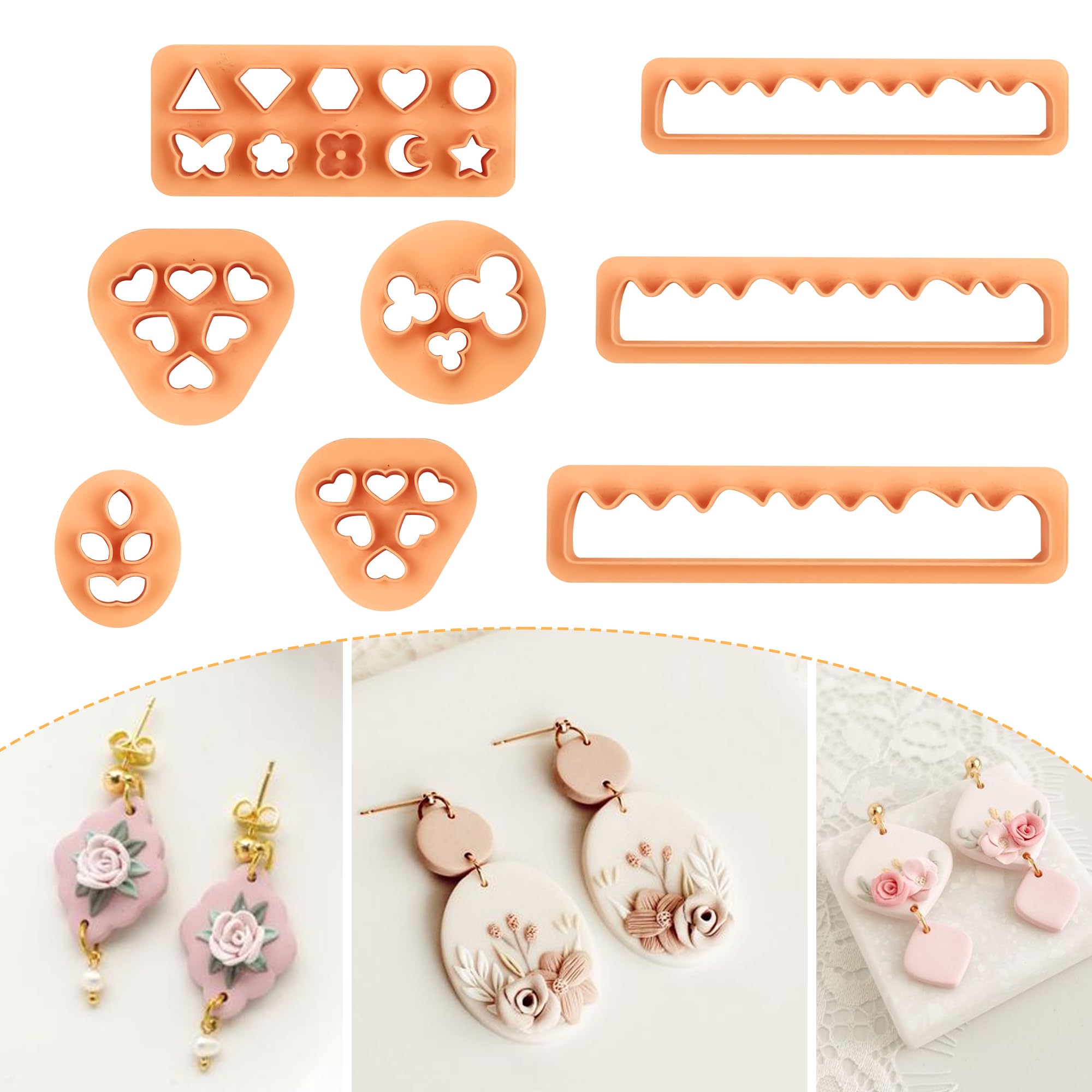 Amazon.com: Puocaon Petal Polymer Clay Cutters - 8 Pcs Mini Clay ...