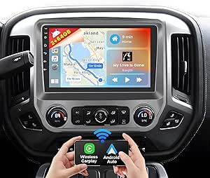 Amazon.com: Inefala [2G+64G] Android 15 Car Stereo for Chevrolet Chevy Silverado GMC Sierra 2014 ...